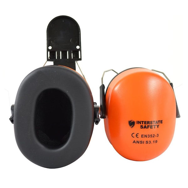 Interstate Safety Cap Mounted / Hard Hat Attachable Earmuff - 29 dB NRR ...