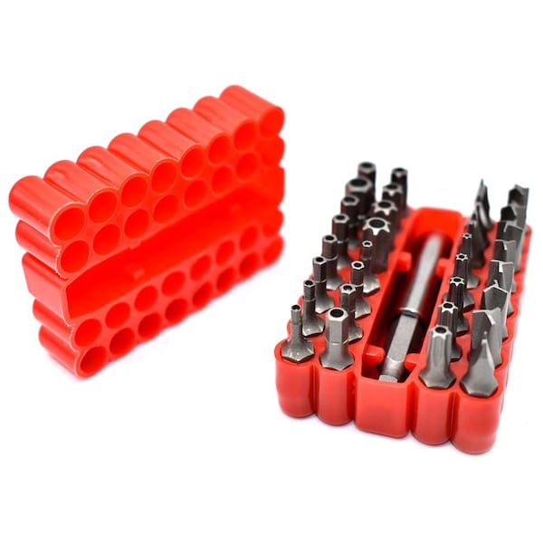 Superior Steel 33-Piece Security Bit Set - S2 Material BS33S | Zoro