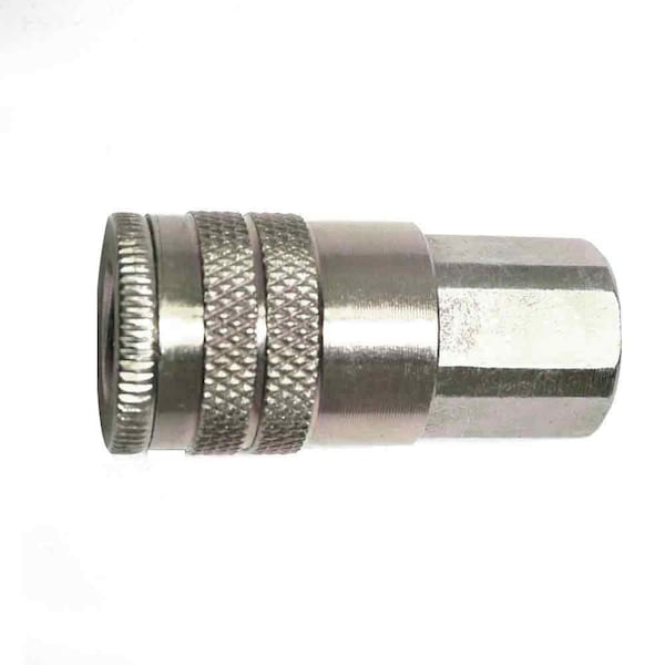 Interstate Pneumatics 1/4 Inch Industrial Steel Coupler x 1/4 Inch ...