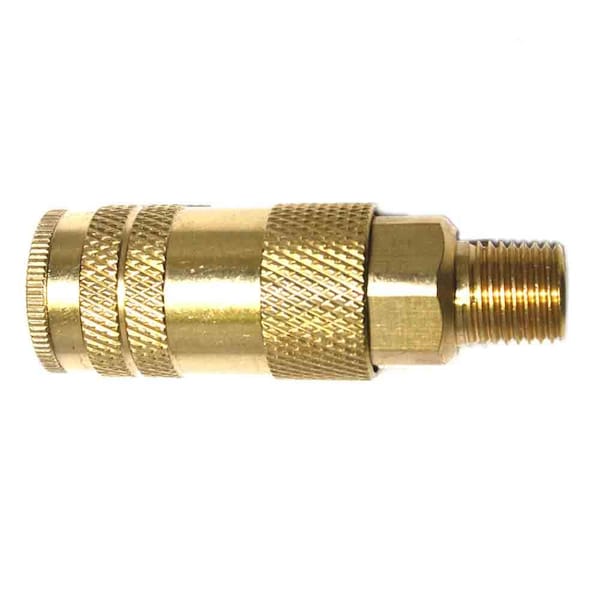 Interstate Pneumatics 1/4 Inch Lincoln Series Brass Coupler x 1/4 Inch ...