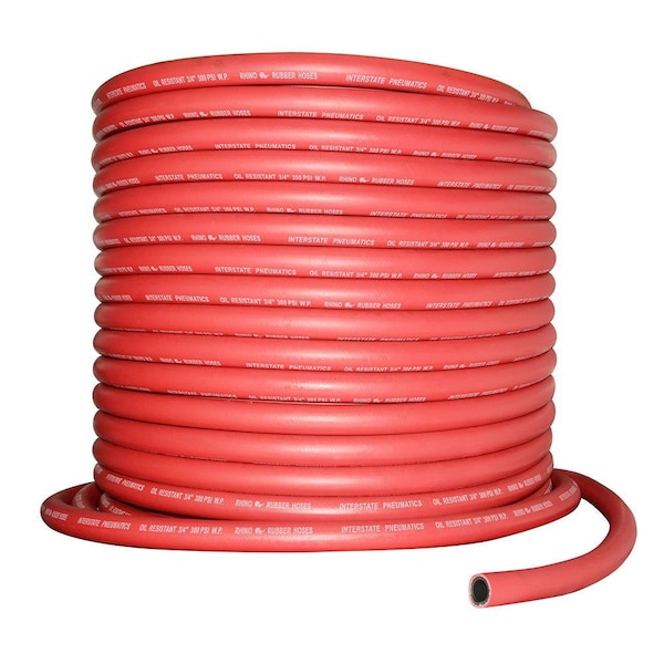 Interstate Pneumatics Rhino Red Rubber Hose 3/4 Inch x 400 feet 300 PSI ...