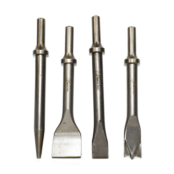 Superior Steel Round Shank Collar Hand Air Tool Chisel 4 Pieces Set ...