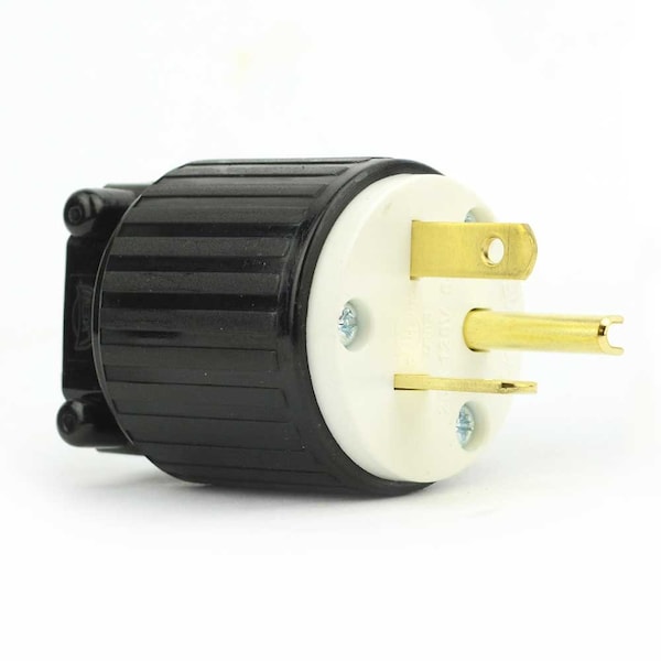Superior Electric Straight Blade Plug, 5-20P, 20 A, 125V AC, Screw ...