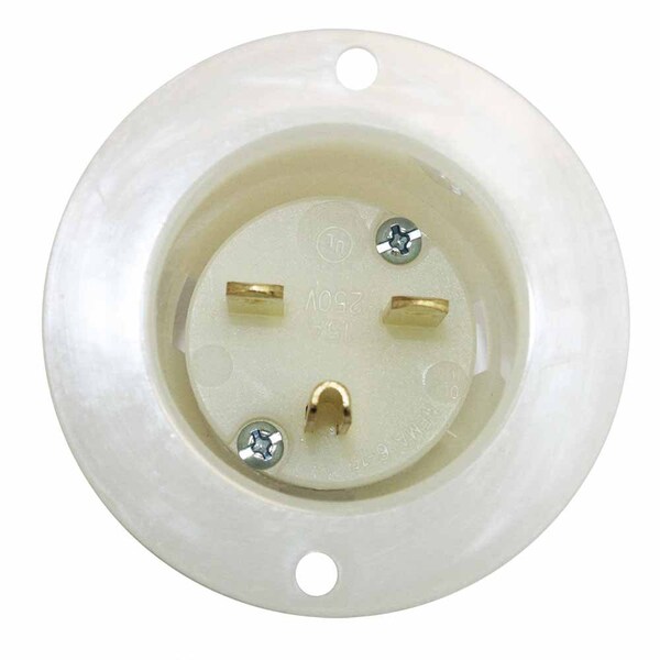 Superior Electric Straight Blade Plug, 6-15P, 15 A, 250V AC, 2 Pole ...