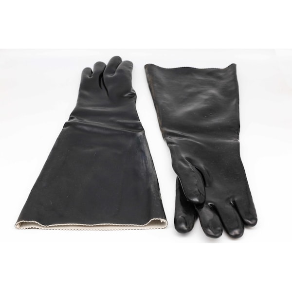 American Hawk Industrial 24" Cotton Lined Rubber Sandblasting Gloves 5 ...