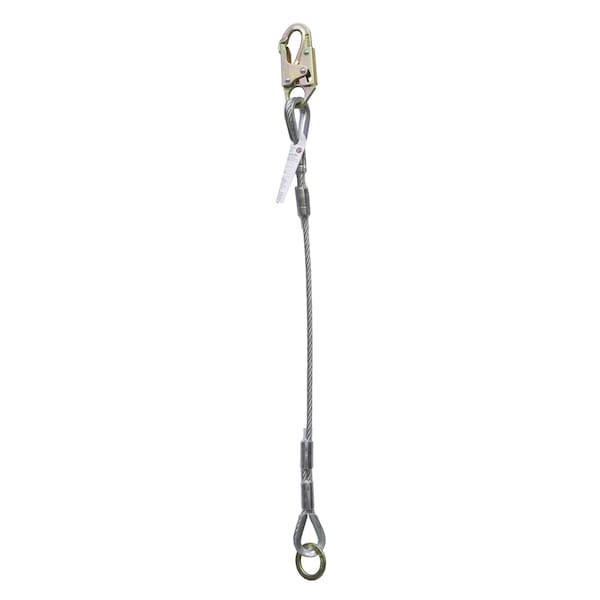 Super Anchor Safety 5ft Wire Rope Lanyard 3/8" 7x19 Galvanized Wire ...