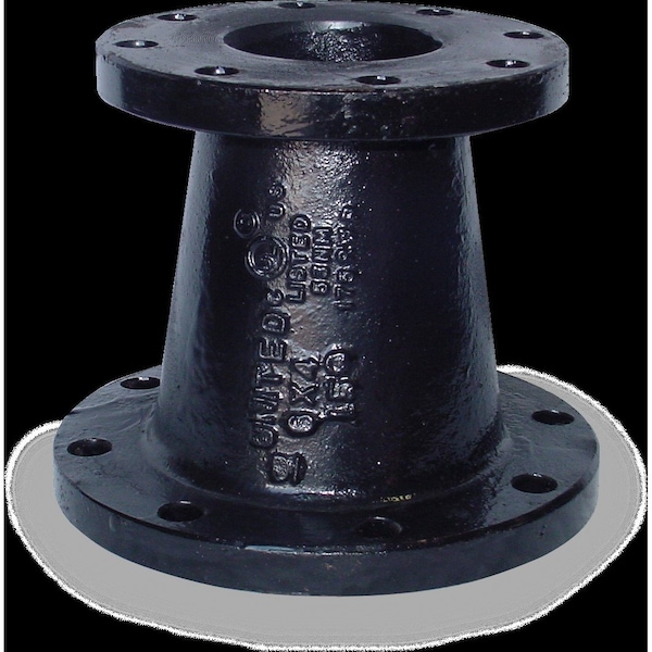 Smith-Cooper Flanged Conc Reducer, Galv., 125, 12X8" 4319000448 | Zoro