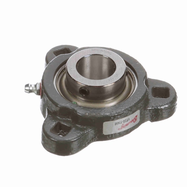 Browning Mounted Ductile Iron Three Bolt Flange Ball Bearing, 52100 ...