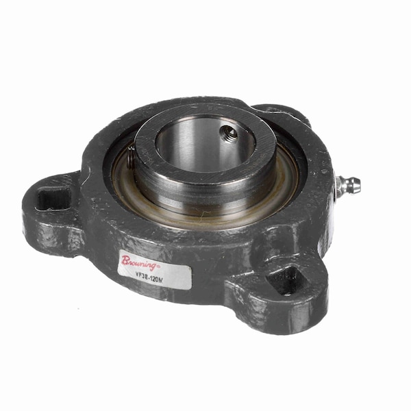 Browning Mounted Ductile Iron Three Bolt Flange Ball Bearing, 52100 ...