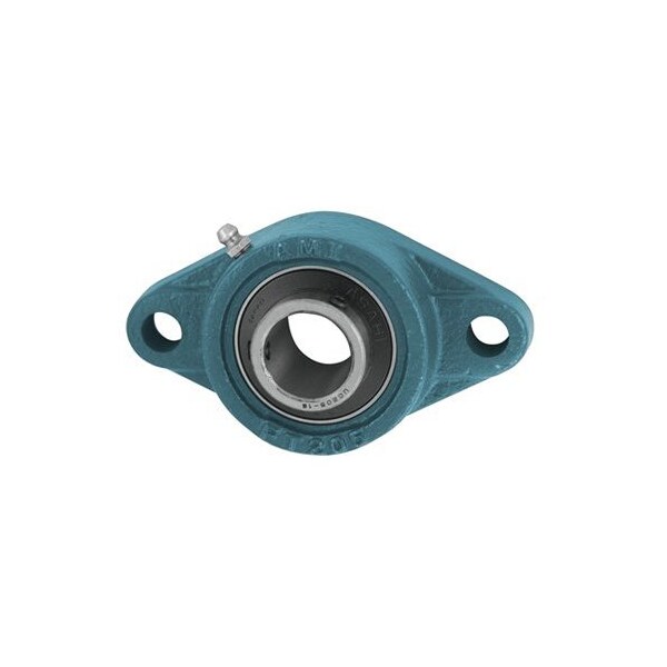 Ami Bearings SINGLE ROW BALL BEARING, 5/8in WIDE SET SCREW 2BOLT FLANGE UCFT204-10 | Zoro