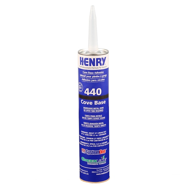 Henry Henry 440 Cove Base Adhesive 11OZ 440 11OZ | Zoro