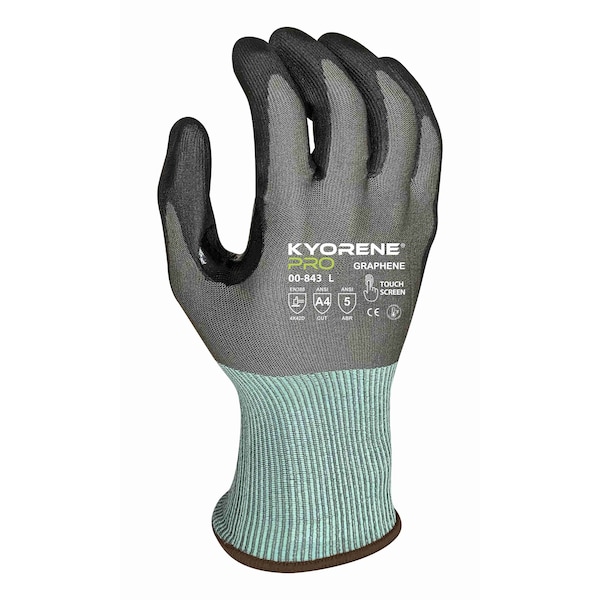 Kyorene Pro Cut Resistant Gloves, A4 Cut Level, 18g, Gray/Black/Light ...