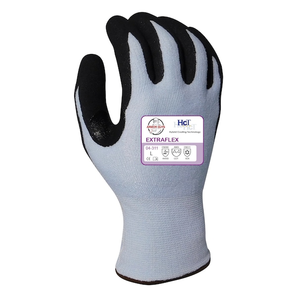 Armor Guys Cut Resistant Gloves, A4 Cut Level, Light Blue/Black, S 04 ...
