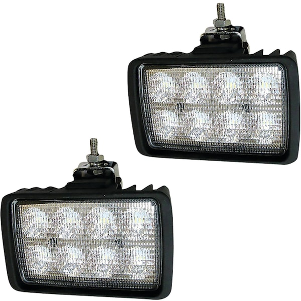 Tiger Lights 12V, 80W LED Skid Steer Headlight Kit Flood Off-Road Light ...