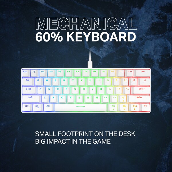 Deltaco Gaming Mini-Mechanical Keyboard, 60% US Layout, RGB, Red ...