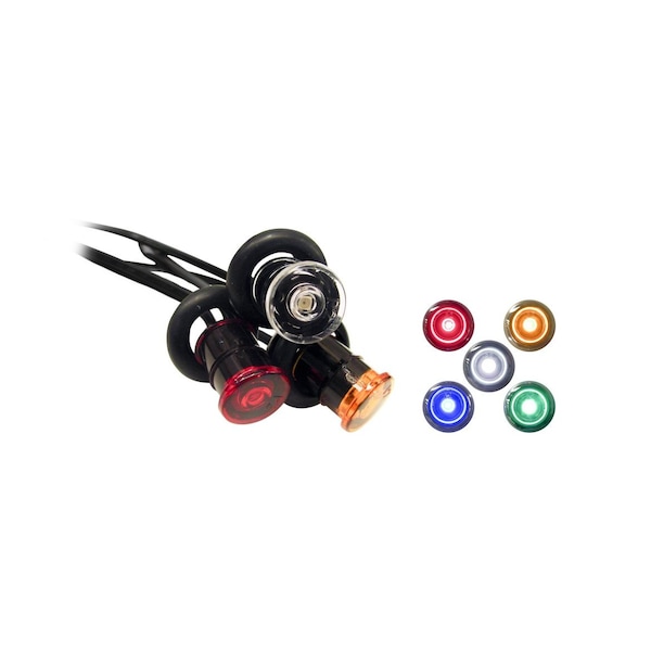 Tecniq 3/4" Mini P2 Sidemarker Ambr Lens Wht Grnd Wire TQ S33-AA09-1 | Zoro