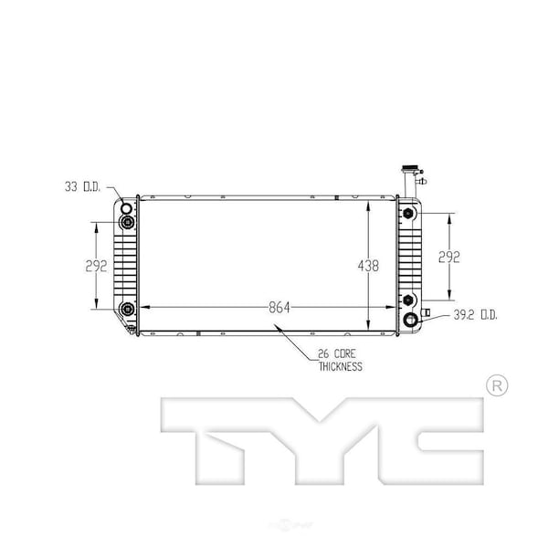 Tyc 13476 Radiator 13476 | Zoro