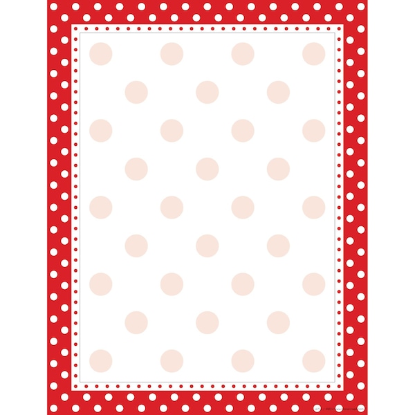 Barker Creek Red & White Dot Computer Paper, 50 sheets/Package 716 | Zoro