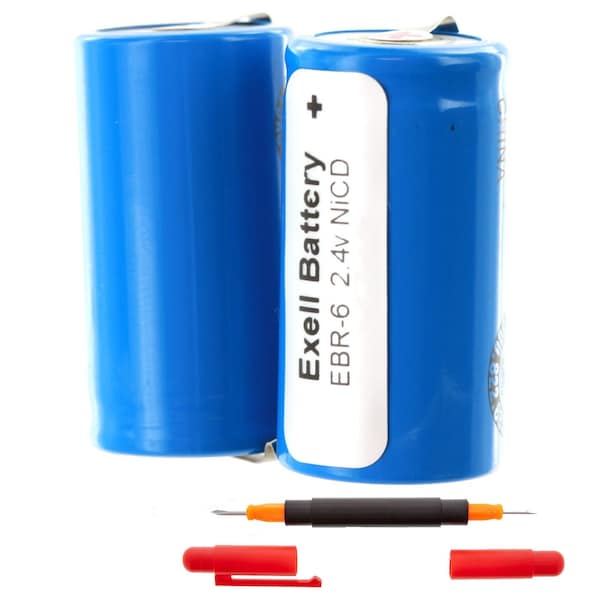 Exell Battery Razor Battery For Norelco, Schick, Remington Razors EBR-6 ...