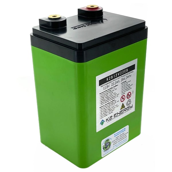 K2 Energy 12V 22Ah K2B12V22EB Lithium Iron Phosphate Battery with BMS ...