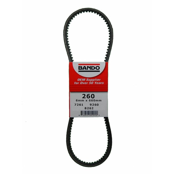 Bando Cogged V-Belt, Bando RPF, RPF3525, 13A, CR, 52-1/2 in, 0.512 in ...