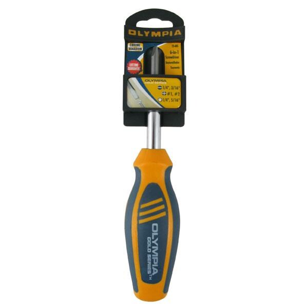 Olympia Tools Olympia Gold Series, 6 In 1 Screwdriver 22-605 | Zoro