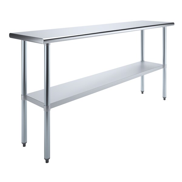 Amgood 18 in. x 72 in. Stainless Steel Table AMG WT-1872 | Zoro