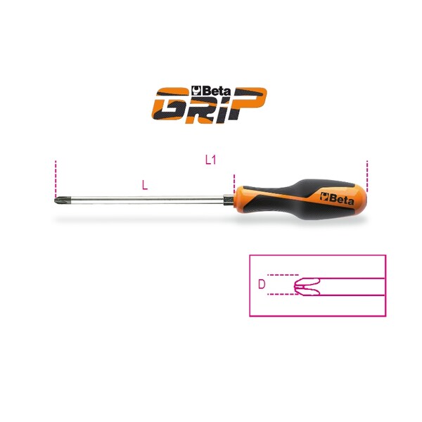 Beta Screwdriver, Hexagon, 6mm x 150mm 12620153 | Zoro