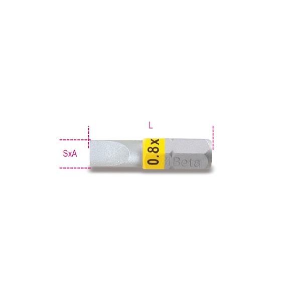 Beta Slotted Head Screwdriver Bit, 1x5.5mm 8600020 | Zoro