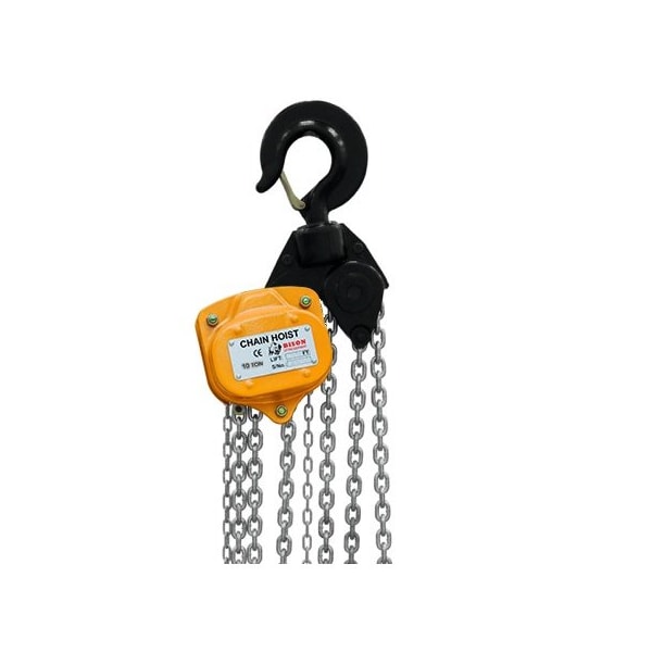 Bison Lifting Equipment 10 Ton Manual Chain Hoist, 10 Ft, Galv. Chain ...