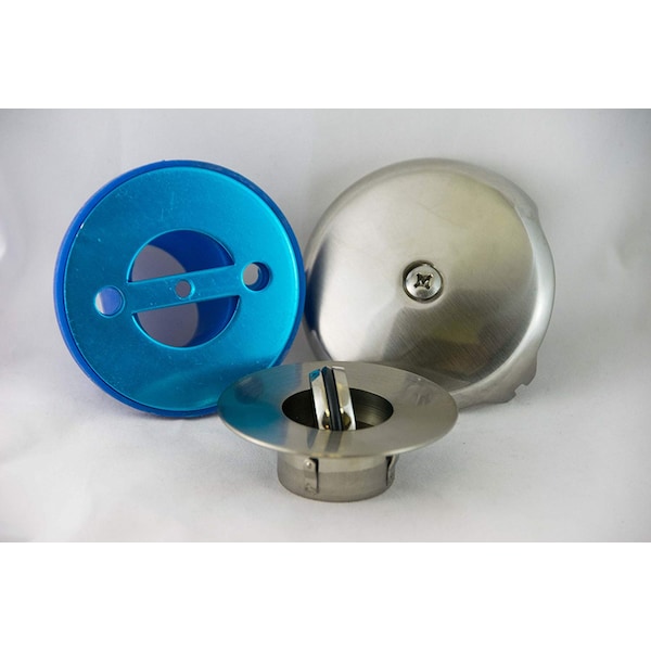 Bluevue BIG Size Overflow Gasket Kit with Flip Top Drain, Brushed ...