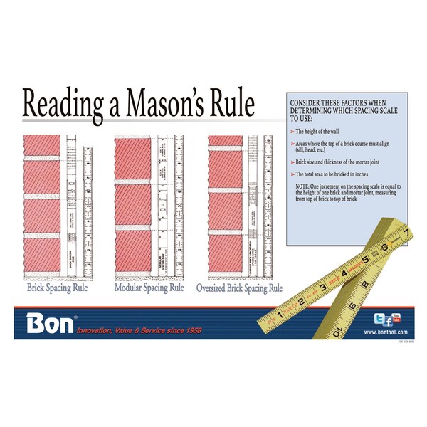 Bon Tool Bon 16-132 Poster, Reading Mason Rule 16-132 | Zoro
