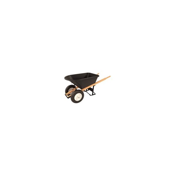 Bon Tool Barrow, Poly 5 3/4 Cubic Feet Tray, Double Flatfree Tire Wood ...