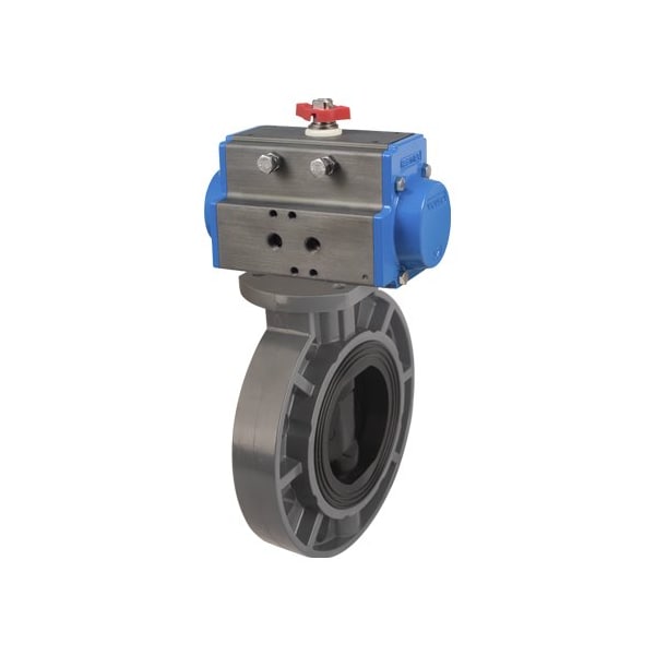 Bonomi North America 4in PVC DISC WAFER STYLE BUTTERFLY VALVE & DOUBLE ...