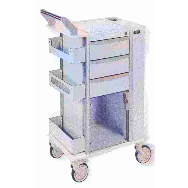 Bowman Dispensers Deluxe Rolling Storage Cart W/ 5" Casters CT204-0000 ...