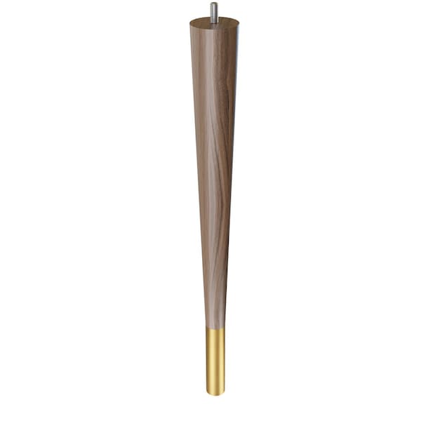 Designs Of Distinction 18" Round Tapered Leg W/ bolt and 4" Satin Brass ...