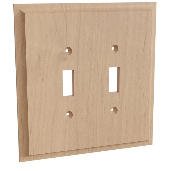 Designs Of Distinction Double Light Switch Plate - Alder 01451001AL1 | Zoro