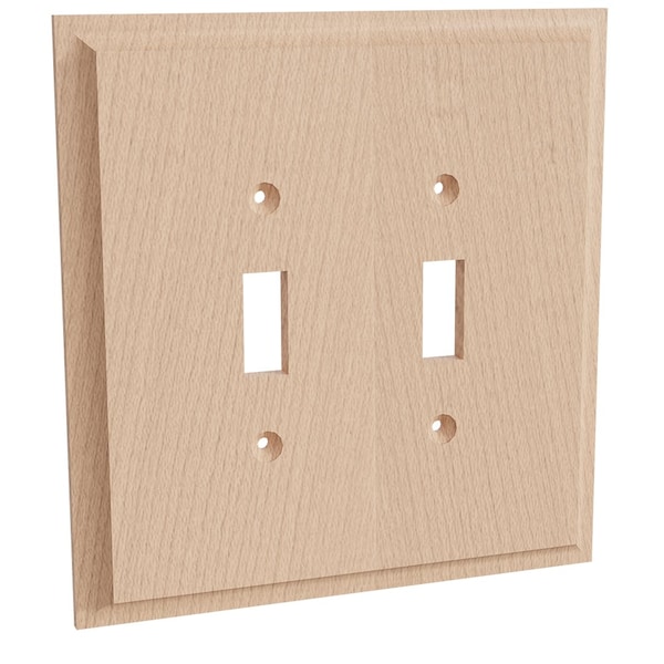 Designs Of Distinction Double Light Switch Plate - Hard Maple ...