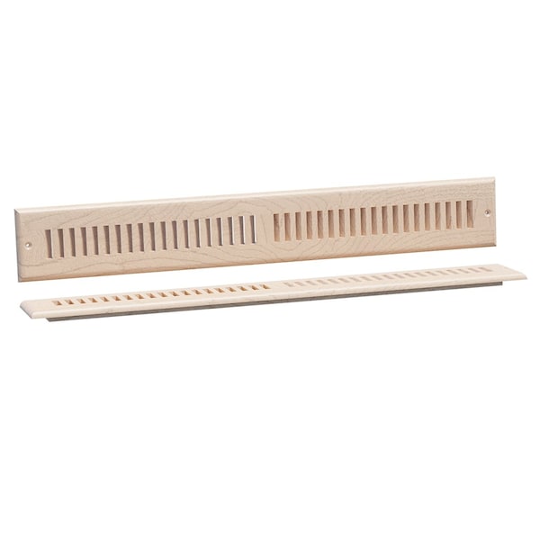 Designs Of Distinction 24"L Self Rimming Toe Kick Vent - Hard Maple ...