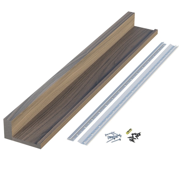 Designs Of Distinction 36" Slimline Channel Shelf - Walnut ...