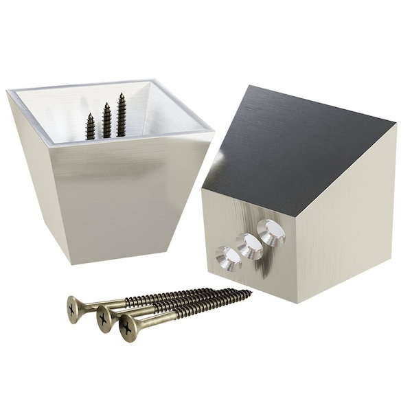 Designs Of Distinction Large Square Brass Slipper Cup - Chrome ...