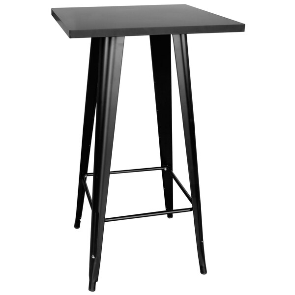 Amerihome Loft Black Metal Pub Table with Metal Top PUBTB | Zoro