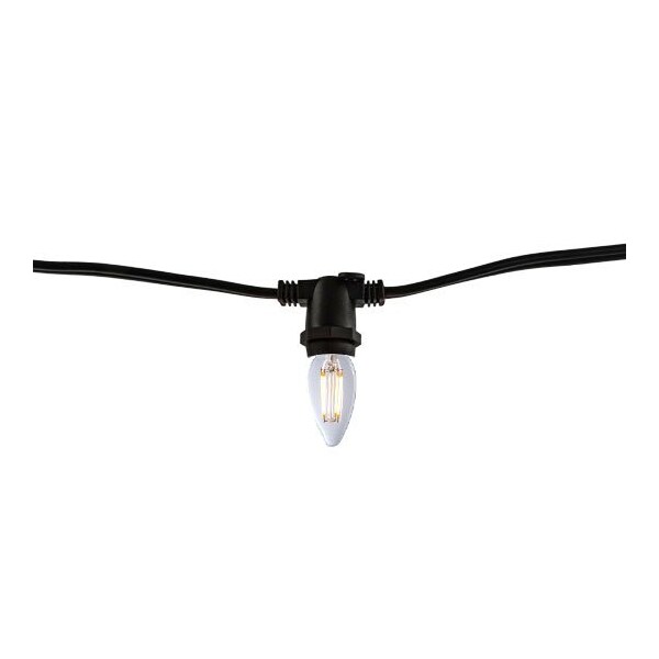 Bulbrite Outdoor/Indoor 14 ft. Plug-In B11 Edison Bulb String Light E12 ...