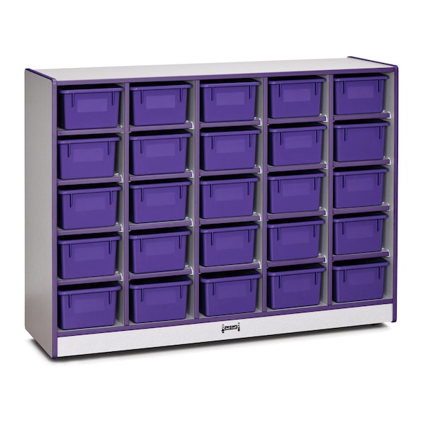 Jonti-Craft Rainbow Accents 25 Cubbie-Tray Mobile Storage, with Trays ...