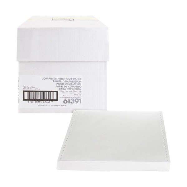 Sparco Perforated Blank Computer Paper, PK2550, 2550PK SPR61391 | Zoro