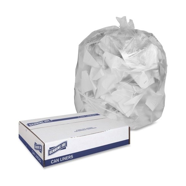 Genuine Joe Genuine Joe Can Liners, 7-10 Gal, 6mic/.20mil, 24inx23in ...