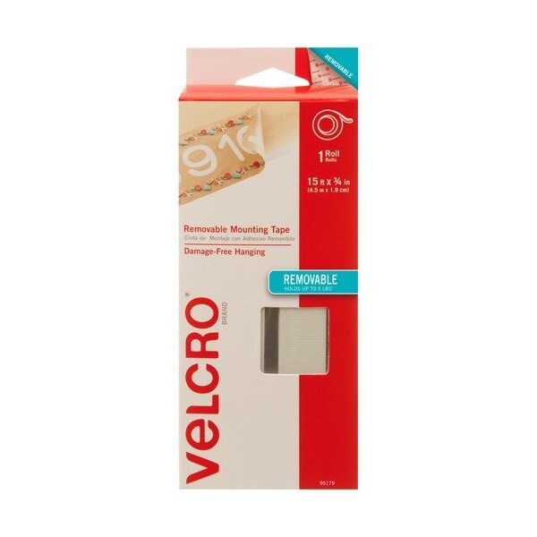 Velcro Brand TAPE, MOUNT, REMOV, 15X3/4in VEK95179 | Zoro