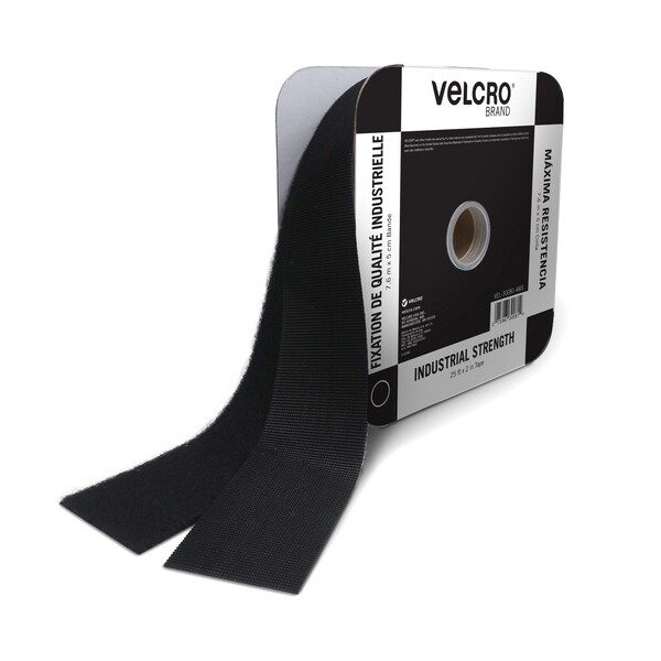 Velcro Brand FASTENER, HD, 25ft X2in, BK VEK30081 | Zoro