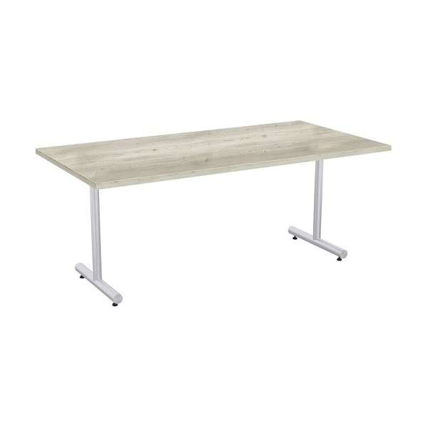 Special-T Table, Metallic Sand Base, 30inWx72inLx29inH, Aged Driftwood ...