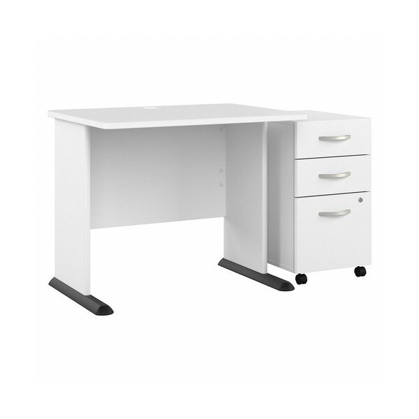 Bush Business Furniture Computer Desk, w/BBF Ped, 35.59inx26.8inx29 ...